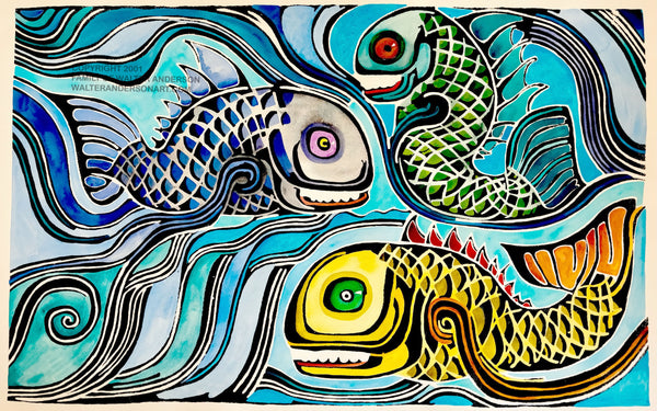 3 Fish from- 4 Fish ; Partial – Realizations: The Walter Anderson Shop