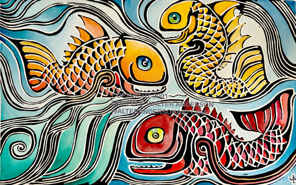 3 Fish from- 4 Fish ; Partial – Realizations: The Walter Anderson Shop