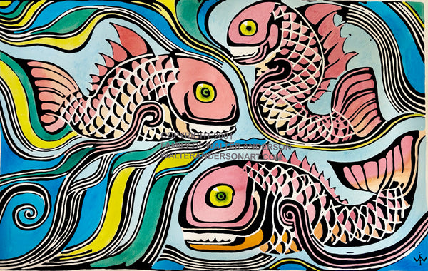 3 Fish from- 4 Fish ; Partial – Realizations: The Walter Anderson Shop