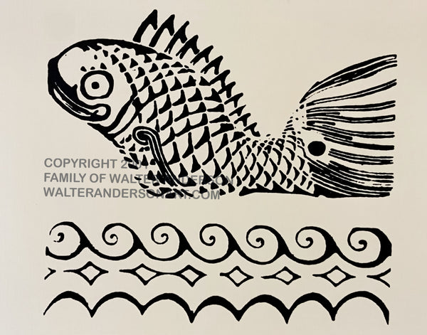 Wind, Wave, Bird - Redfish with Water Border – Realizations: The Walter ...