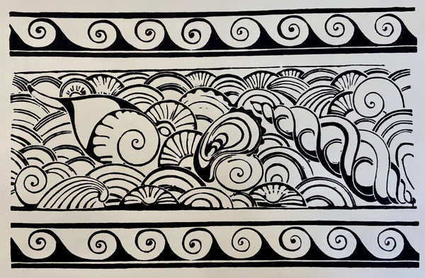 Sea Shells with Border – Realizations: The Walter Anderson Shop